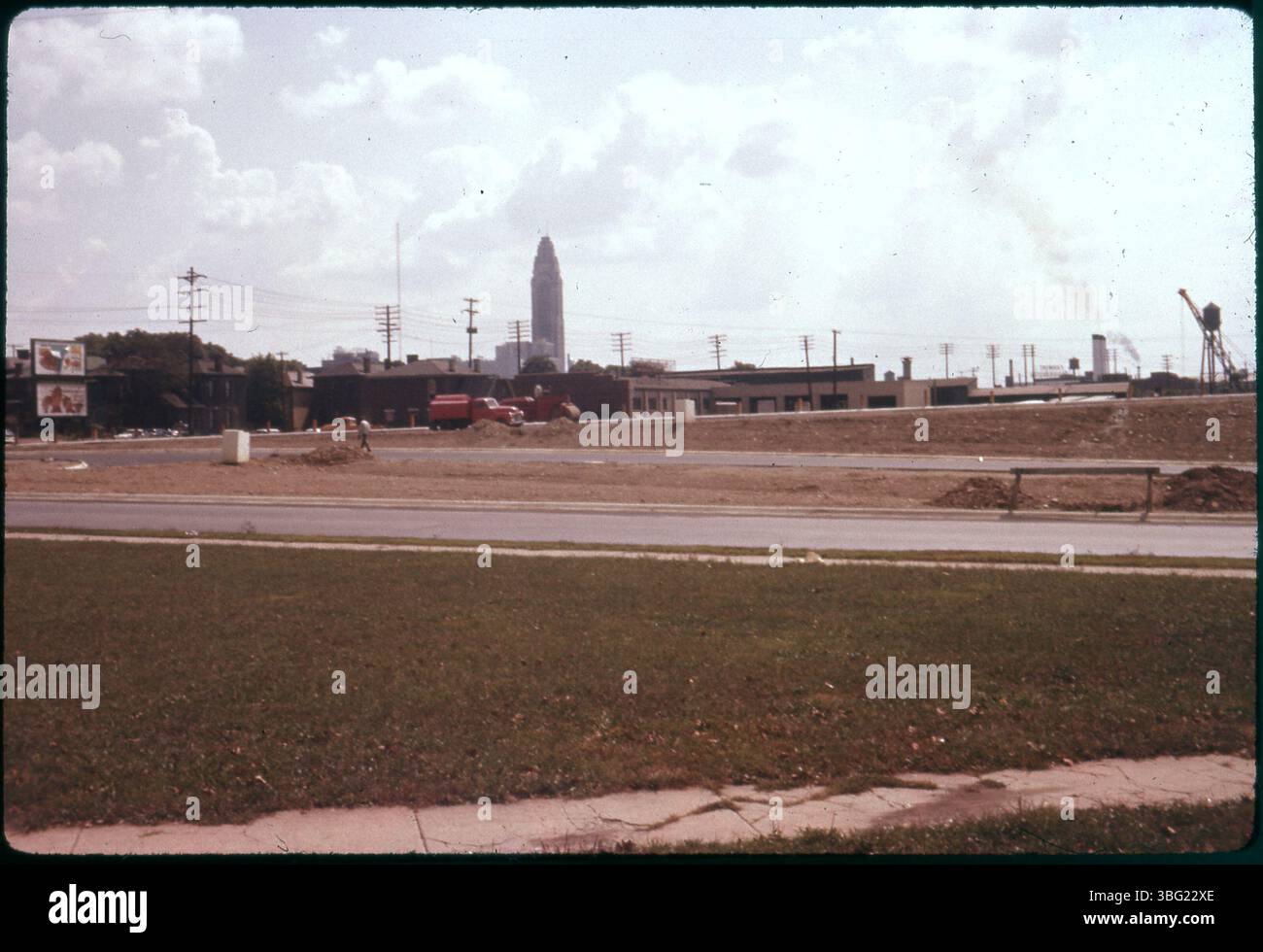 This image shows the construction of the Goodale Street access ramp and ...