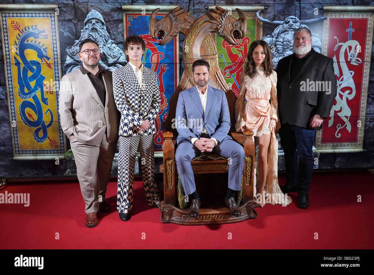 (left to right) Nick Frost, Mason Thames, Gerard Butler, Nico Parker ...