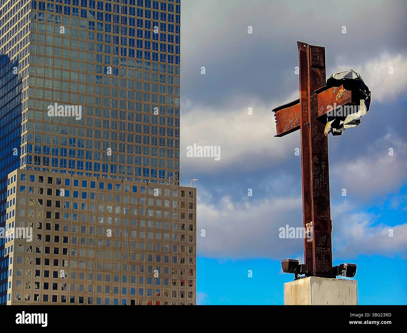 Ground Zero in 2003 reveals the aftermath of 9/11—rubble, cranes, and ...