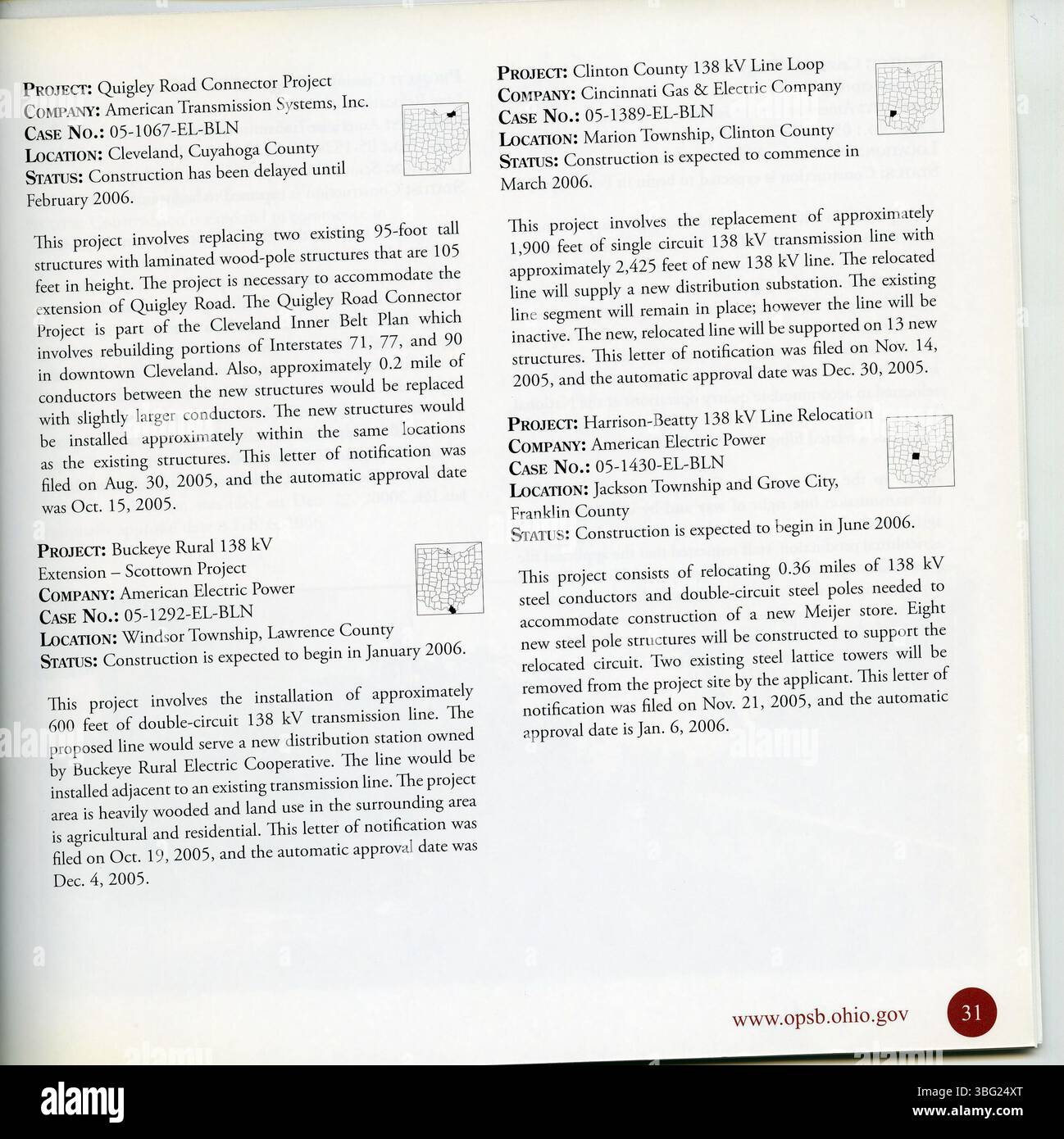 The 2005 Ohio Power Siting Board annual report highlights the board's ...