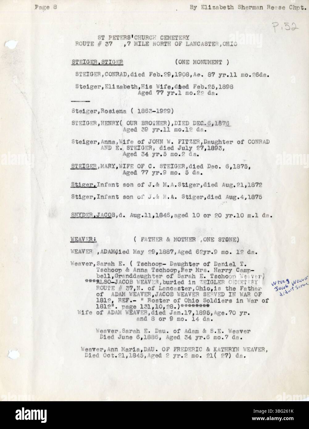 This part of the collection features cemetery inscriptions from several ...