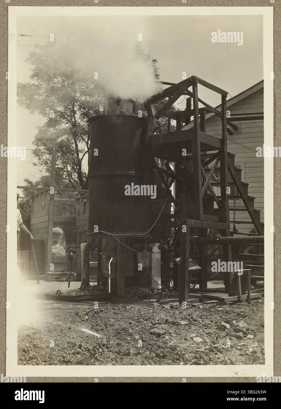 Image showing a phosphoric acid furnace in operation at the U.S ...