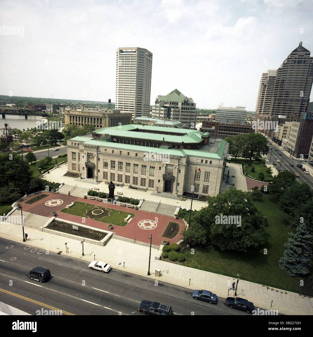 This 1993 photograph captures Columbus City Hall from the north, with ...
