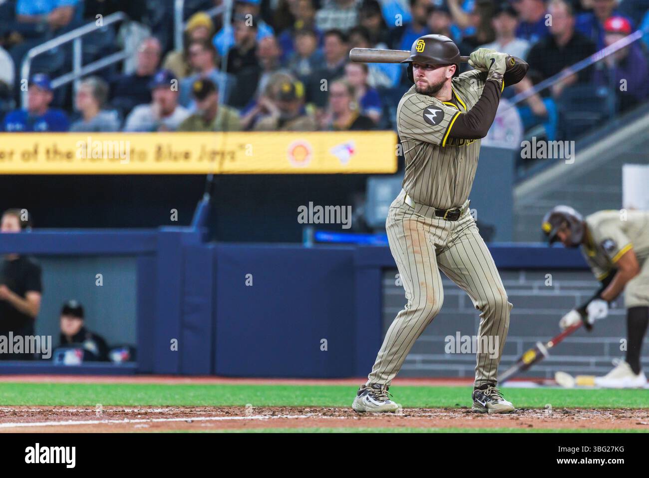 TORONTO, ON - MAY 20: San Diego Padres outfielder Jackson Merrill (3 ...