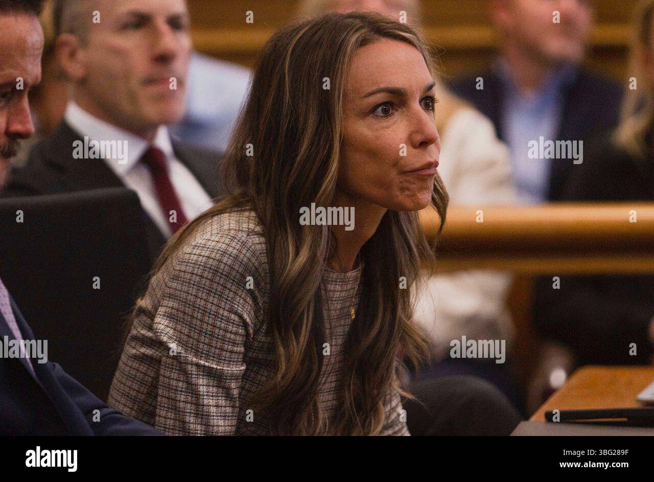 Karen Read listens to testimony during her murder trial in Norfolk ...