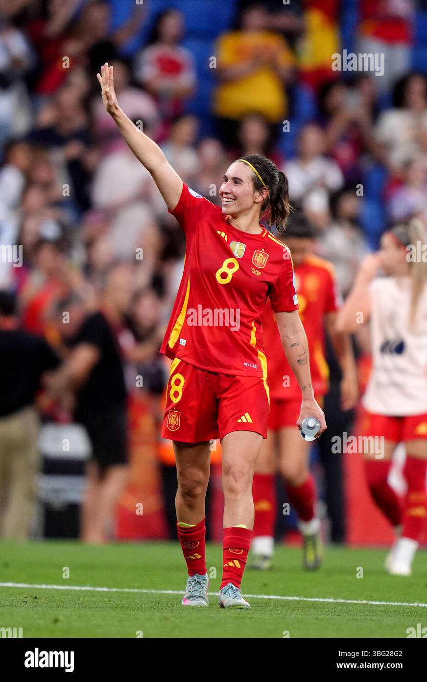 Spain's Mariona Caldentey celebrates at the final whistle after the ...
