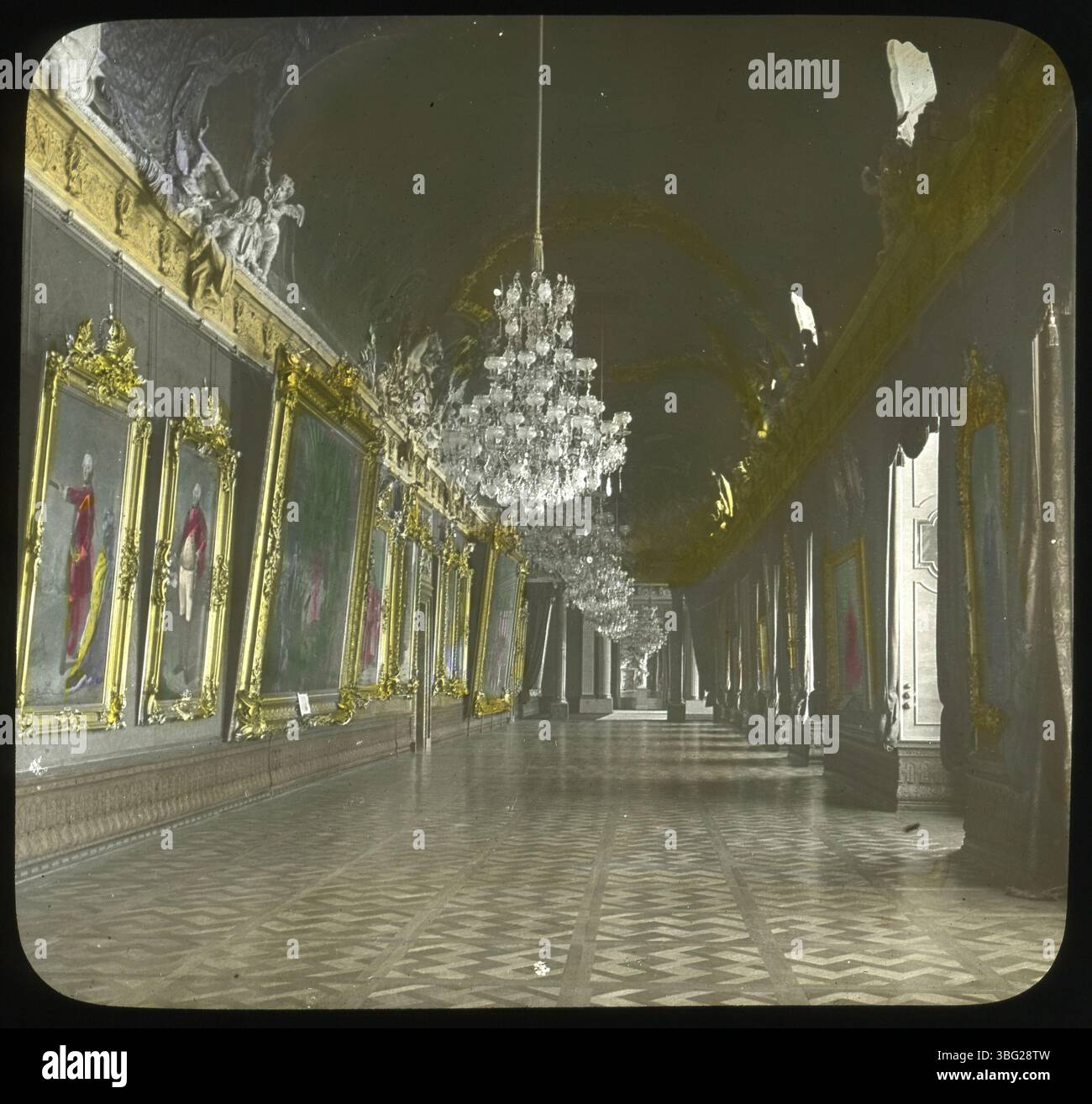 A view of the ornate Knights Hall picture gallery in Berlin Palace ...