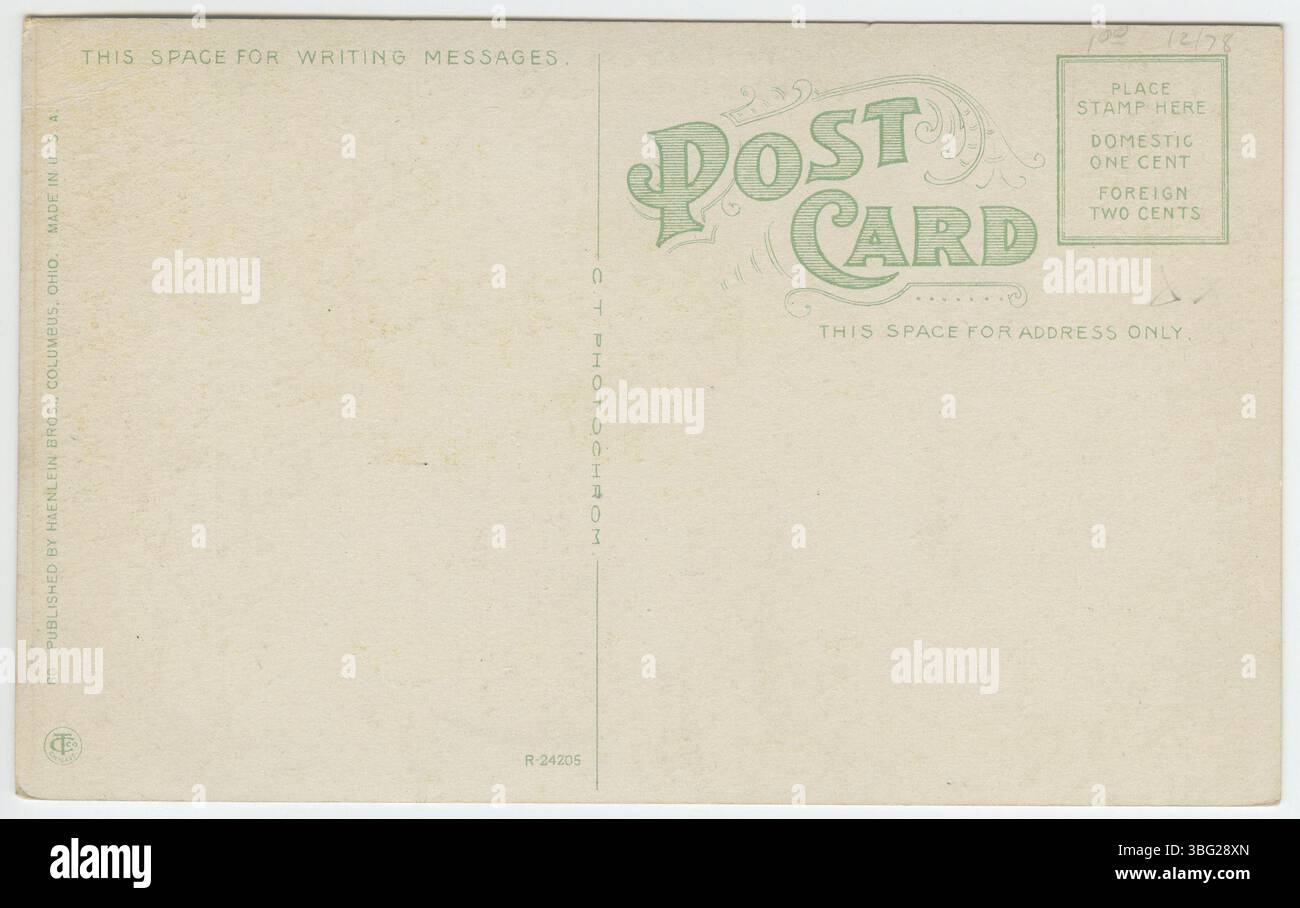 This 1911 photograph shows the Post Exchange building at the Columbus Barracks, later known as ...