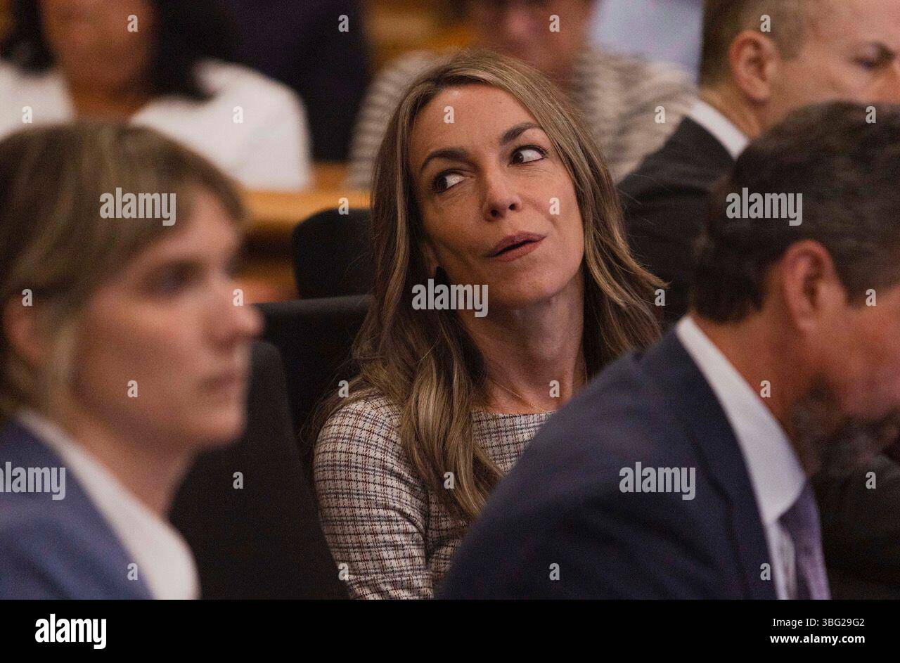 Karen Read listens to testimony during her murder trial in Norfolk ...