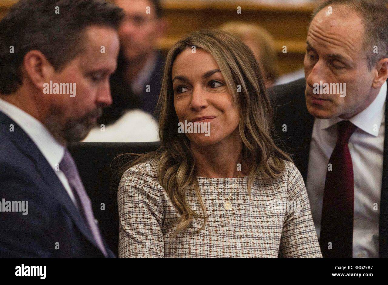 Karen Read attends her murder trial in Norfolk Superior Court in Dedham, Mass., Tuesday, June 3 ...