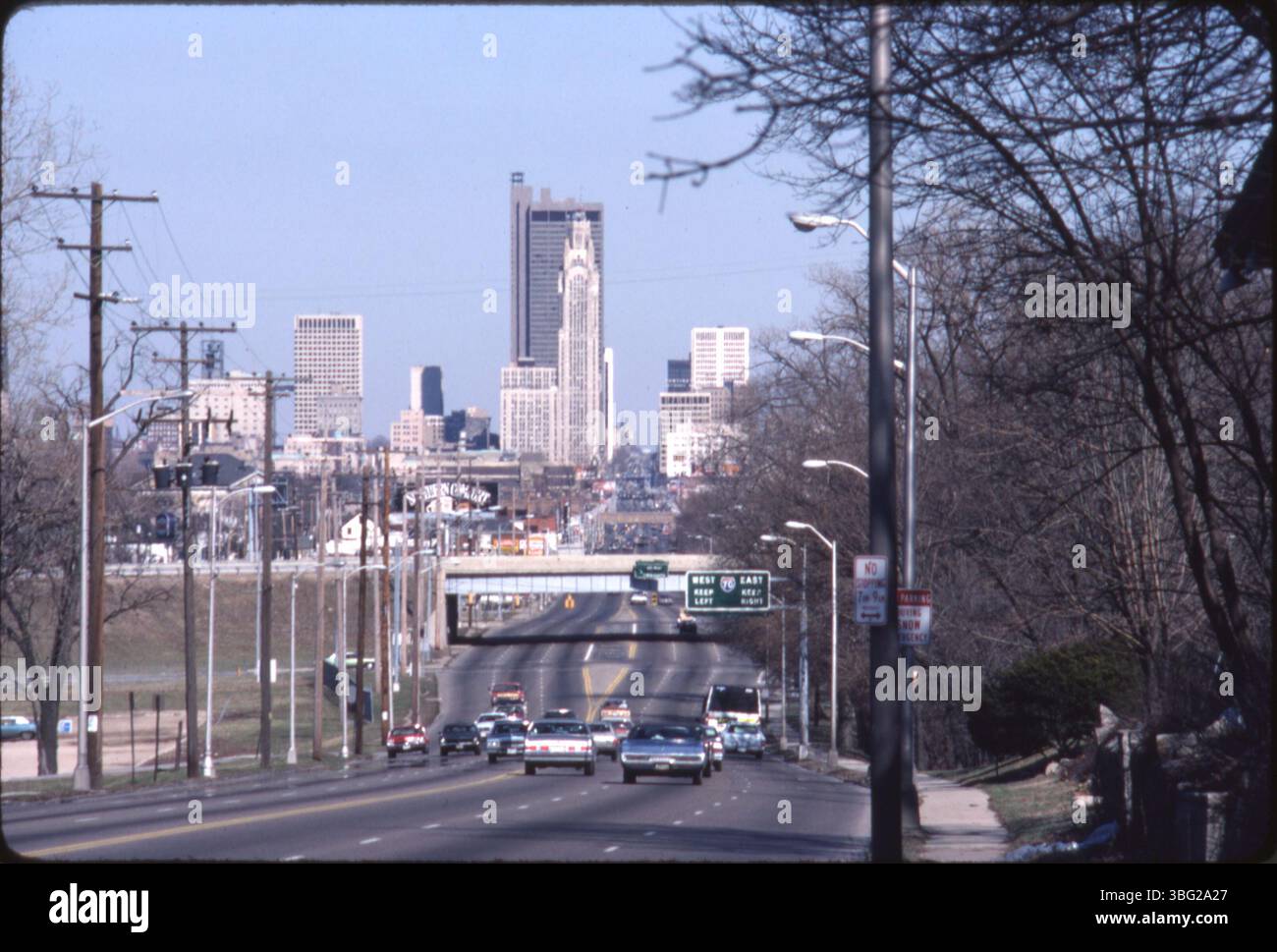 This view of downtown Columbus from West Broad Street offers a look ...