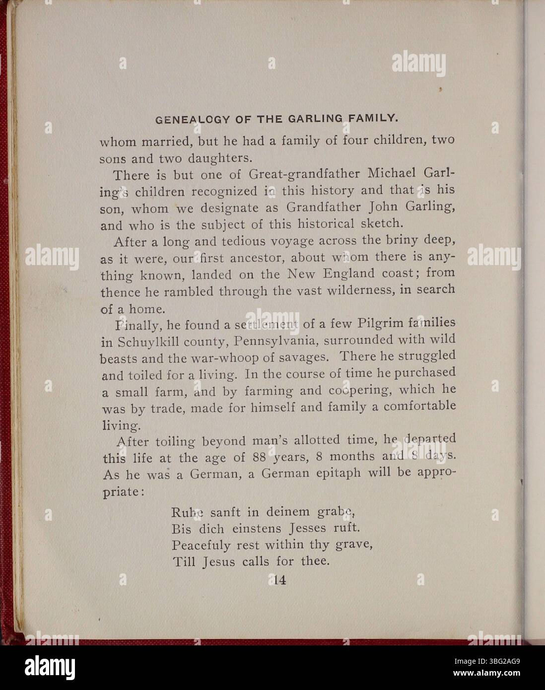 This 1910 genealogy by Abraham Crider presents the Garling family ...