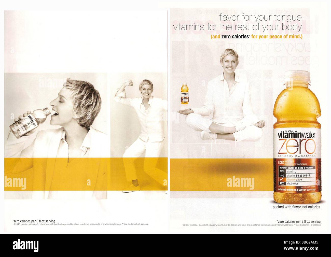 2010 Glaceau Vitaminwater Zero ad featuring Ellen DeGeneres Stock Photo ...