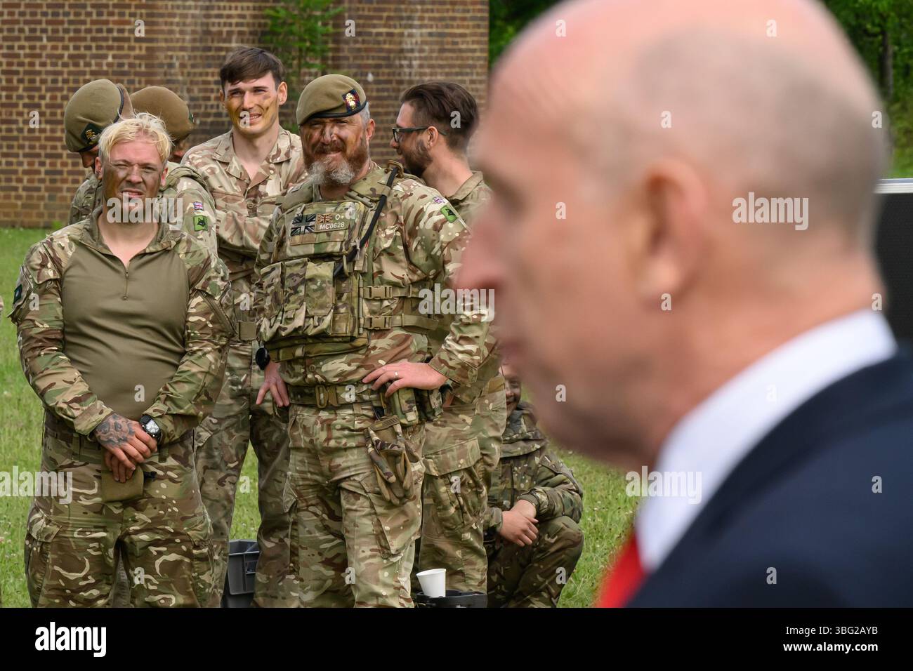 Defence Secretary is interviewed John Healey during a visit to ...