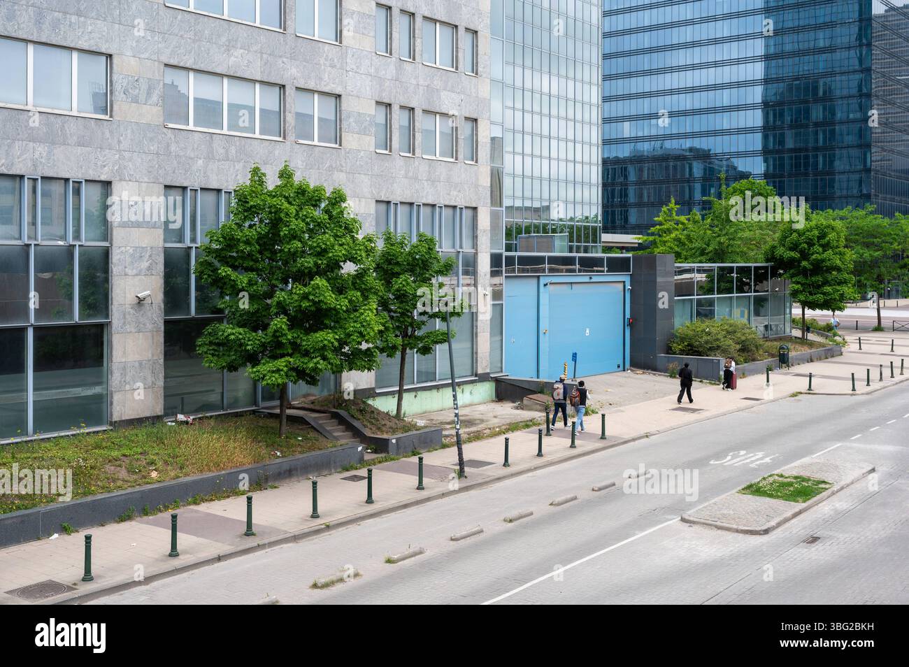 Headquarters back entrance of the Proximus and Belgacom telecom ...