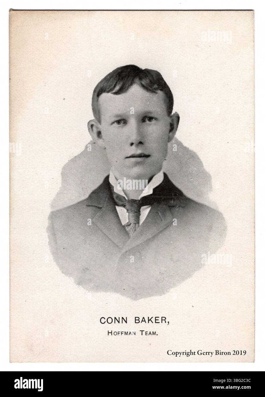 This promotional card from circa 1896 features Conn Baker, a world ...