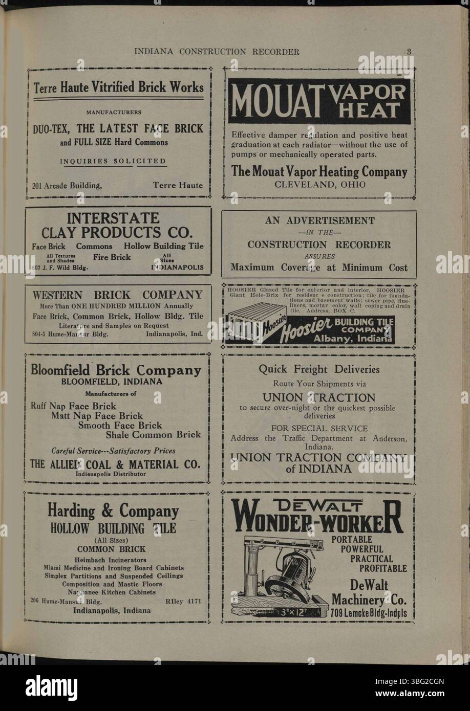 The June 11, 1927 issue of the Indiana Construction Recorder provides ...