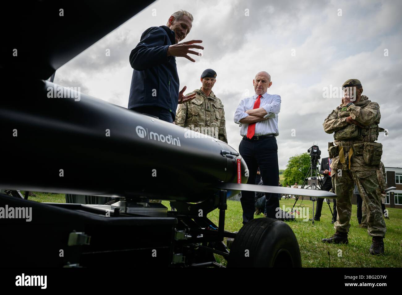 Defence Secretary John Healey during a visit to Warminster Garrison ...