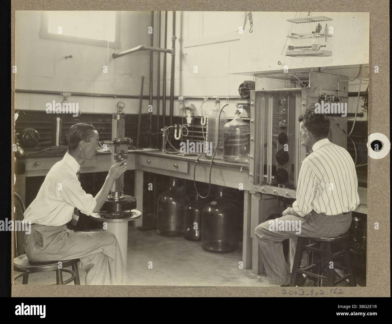 This photograph captures the apparatus used at the Fixed Nitrogen ...