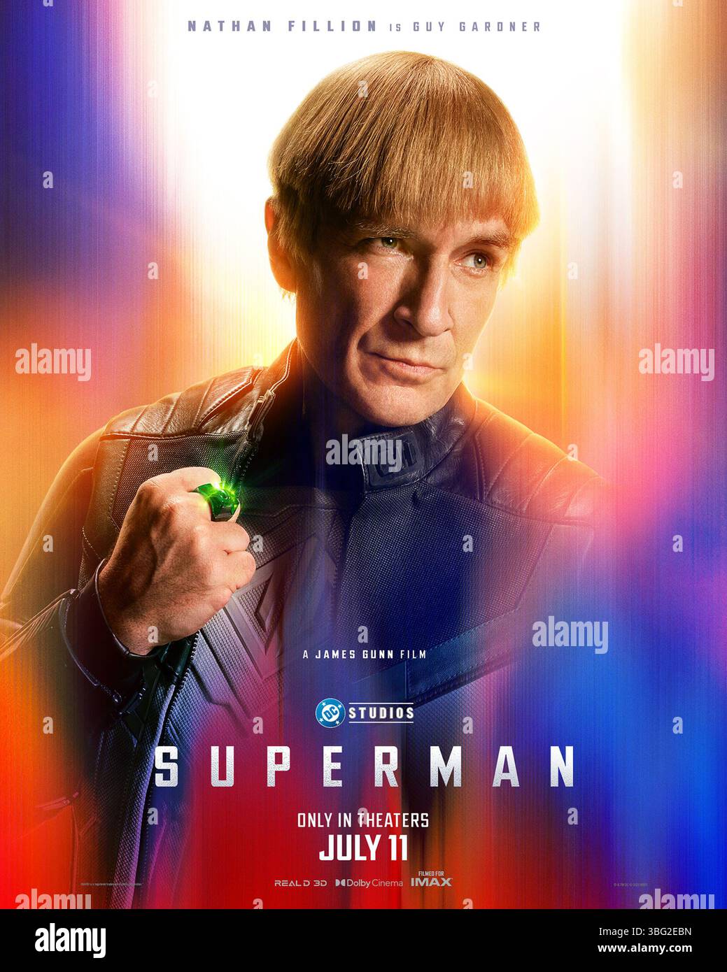 Superman (2025) POSTER ART Character Art: Nathan Fillion Guy Gardner/Green Lantern *Filmstill ...