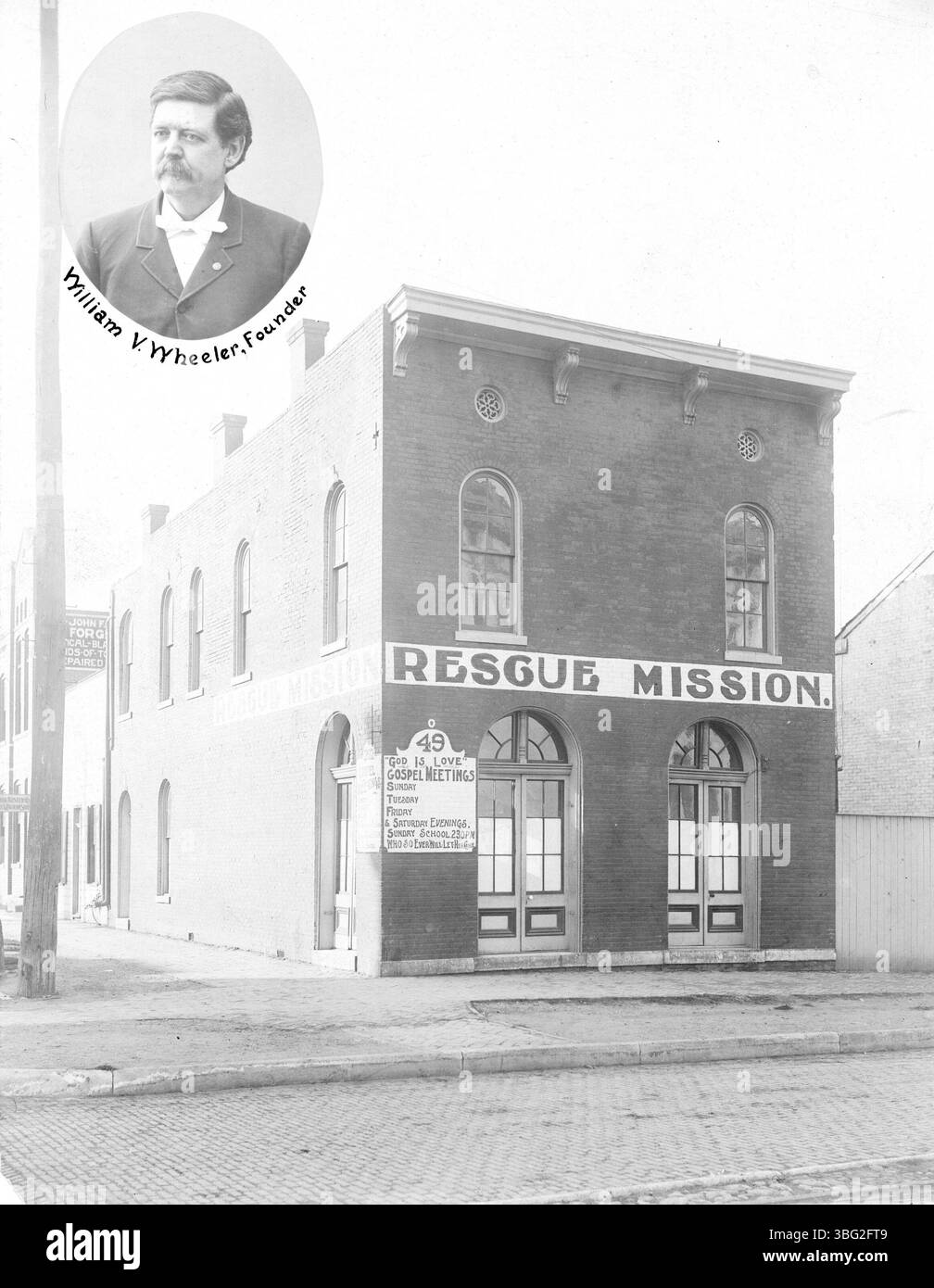 This image features the Wheeler Rescue Mission, founded by William V ...