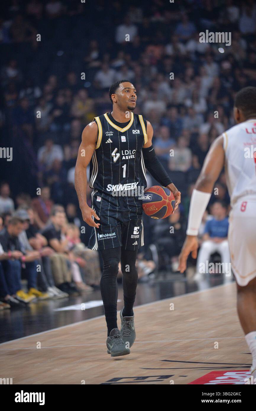 Shaquille Harrison from LDLC ASVEL during the French championship ...