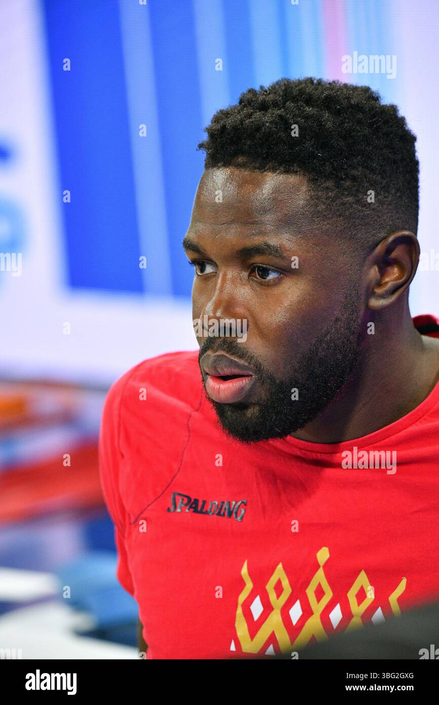 Mam Jaiteh from AS Monaco during the French championship, Betclic Elite ...