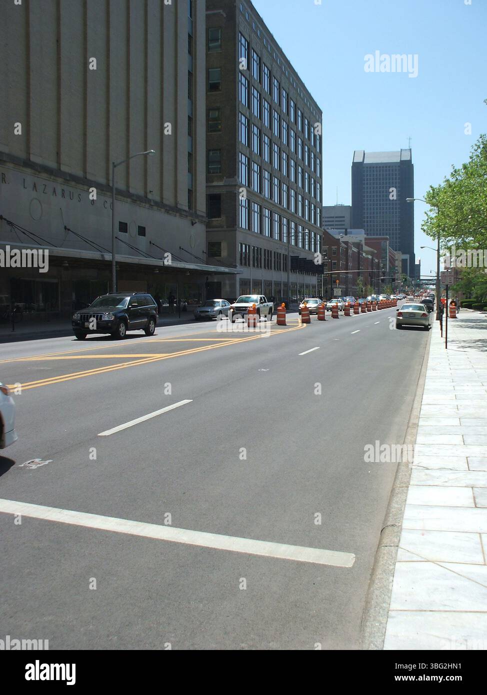This view looks south on South Front Street near State Street, showing ...