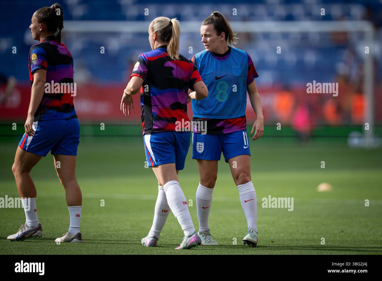 Barcelona, Spain. 03rd June, 2025. Lauren Hemp (England) and Bethany ...