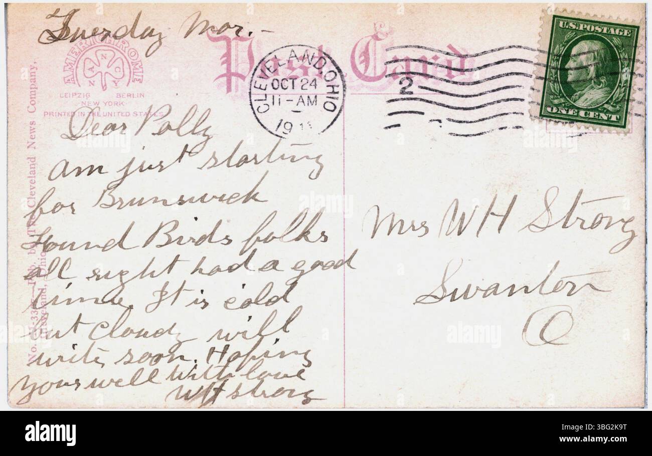 A 1911 view of Public Square in Cleveland, Ohio, featuring fountains ...