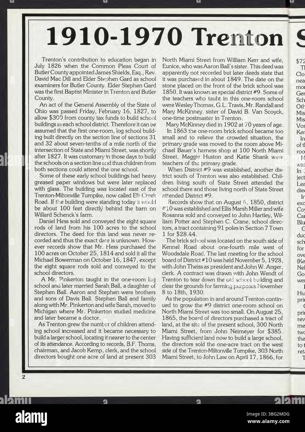 This page from the 1989 Trenton High School reunion book includes a ...