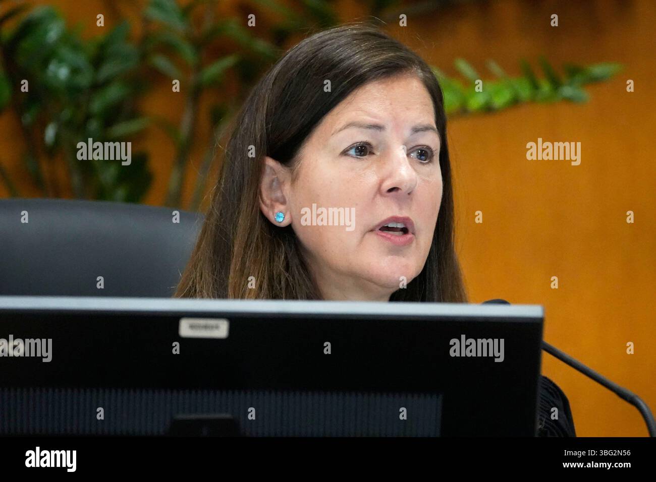 Circuit Court Judge Laura Crivello addresses questions from the state ...