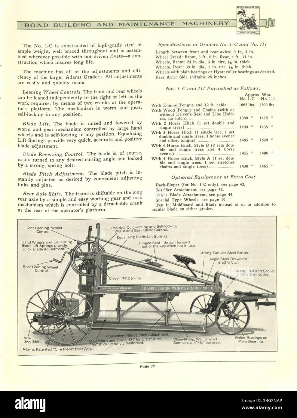 The 1927 catalog by J.D. Adams Company features their adjustable ...