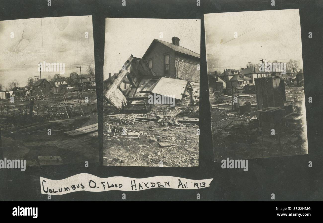 A 1913 photograph showing the destruction along Hayden Avenue in ...
