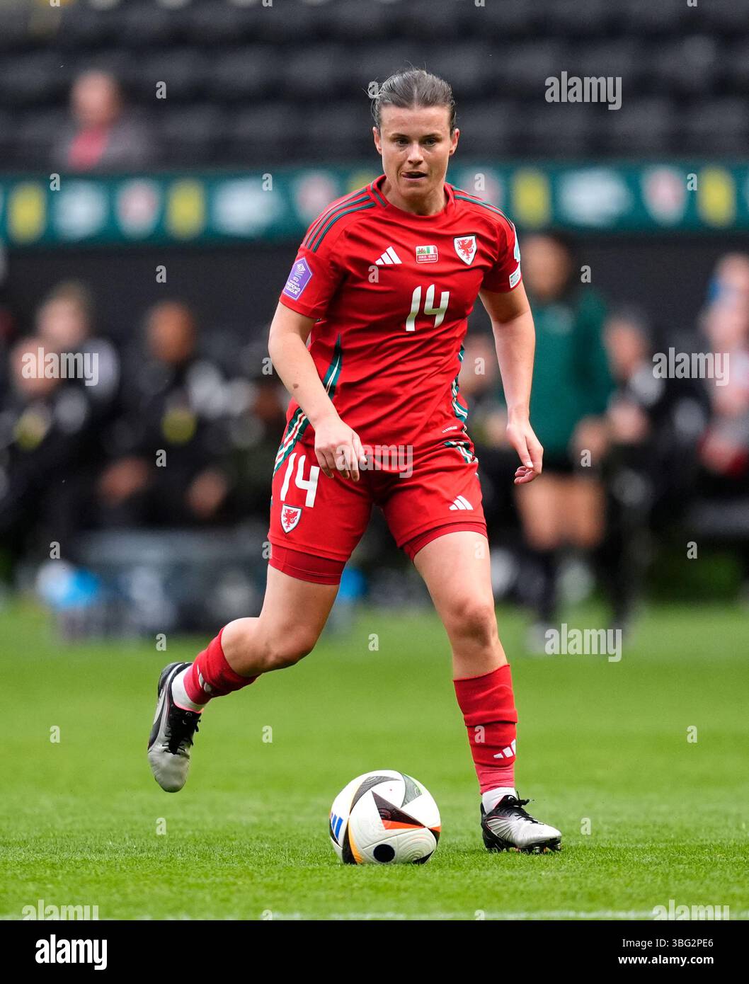 Wales' Hayley Ladd during the UEFA Women's Nations League, League A ...