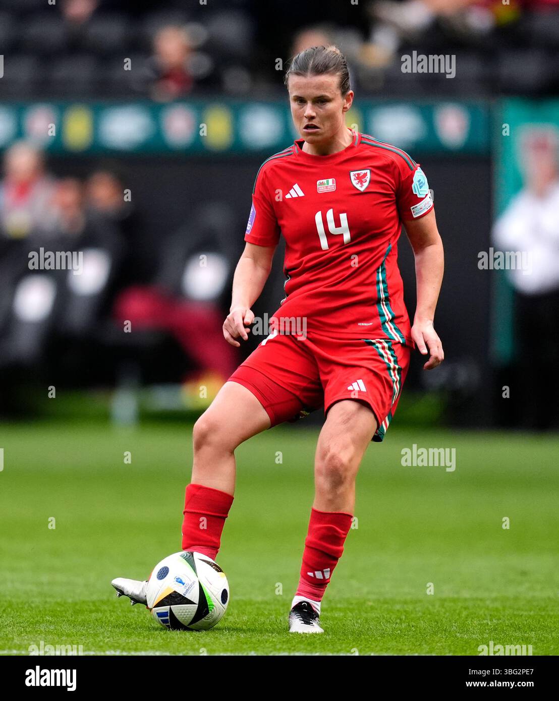 Wales' Hayley Ladd during the UEFA Women's Nations League, League A ...