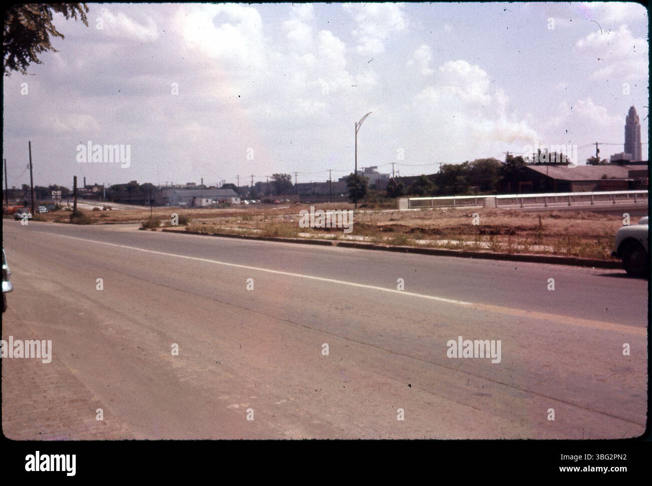 View of Goodale Freeway (670) from Godman Guild. The image depicts ...