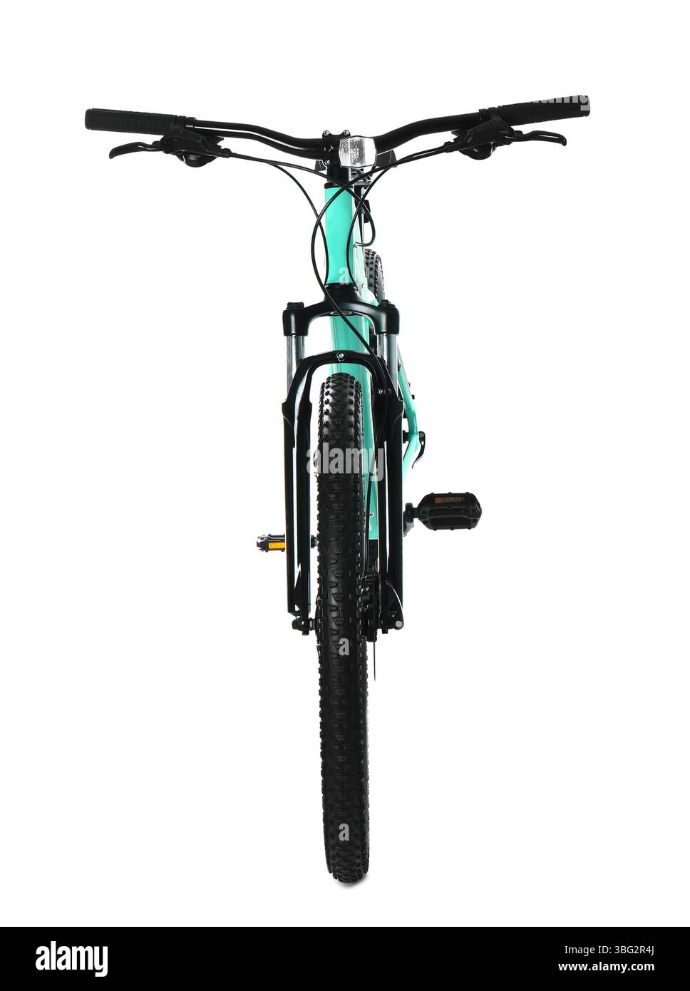 One bicycle with color frame on white background Stock Photo - Alamy