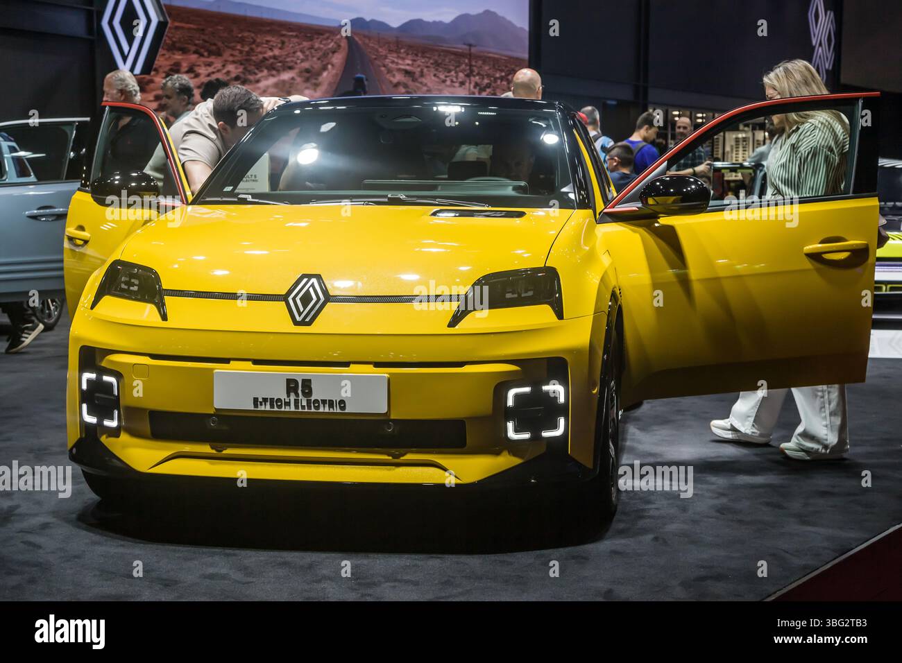 Barcelona, Spain - May 18, 2025: Renault 5 E-Tech on display at ...