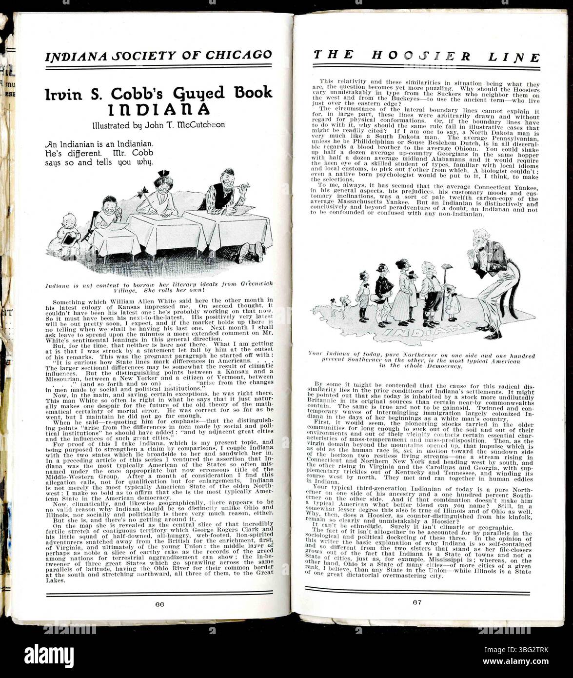 This page of the souvenir program from the 1923 Indiana Society of ...