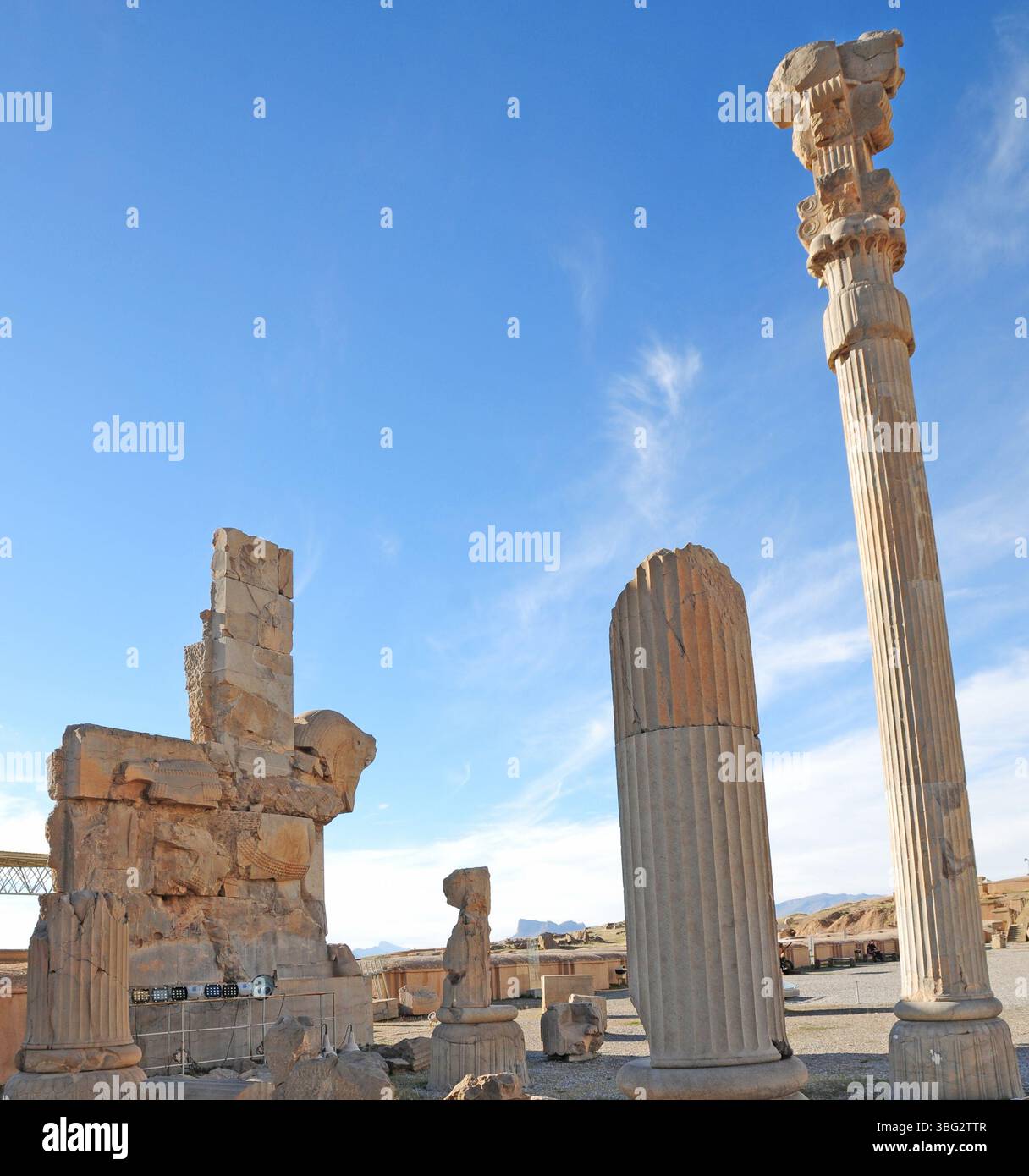 Persepolis, located in the Iranian city of Shiraz and the capital of ...