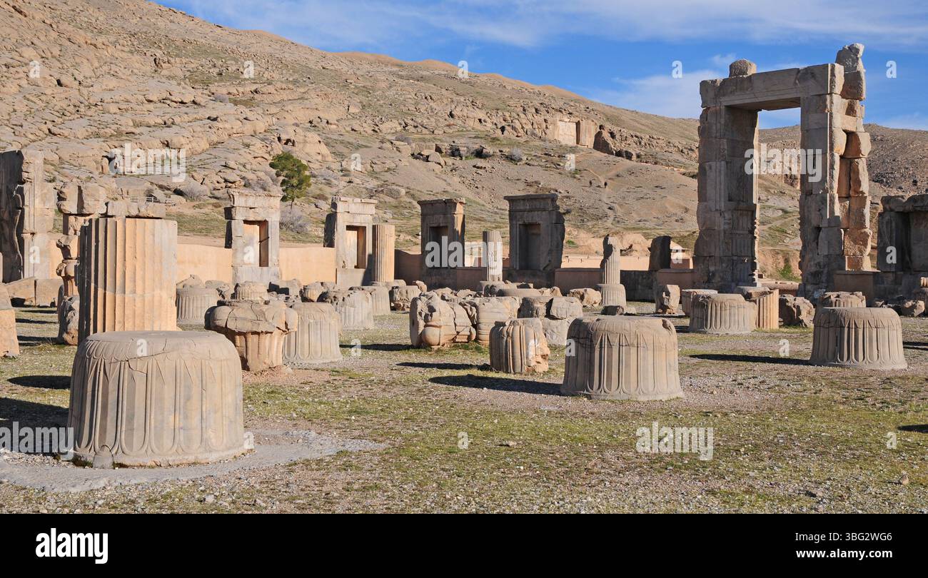 Persepolis, located in the Iranian city of Shiraz and the capital of ...