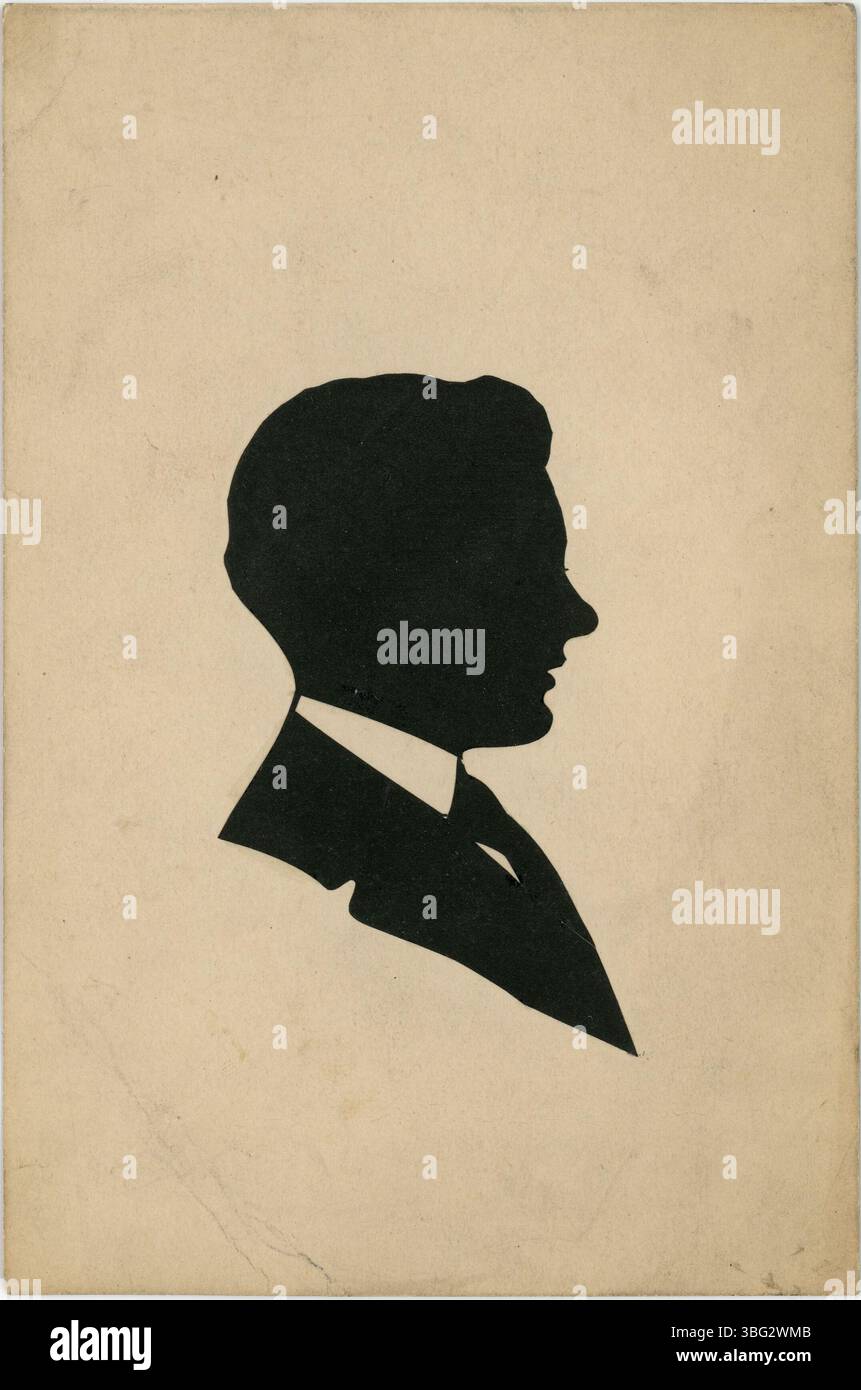 A silhouette portrait of George Chapman Butler, born November 24, 1907 ...