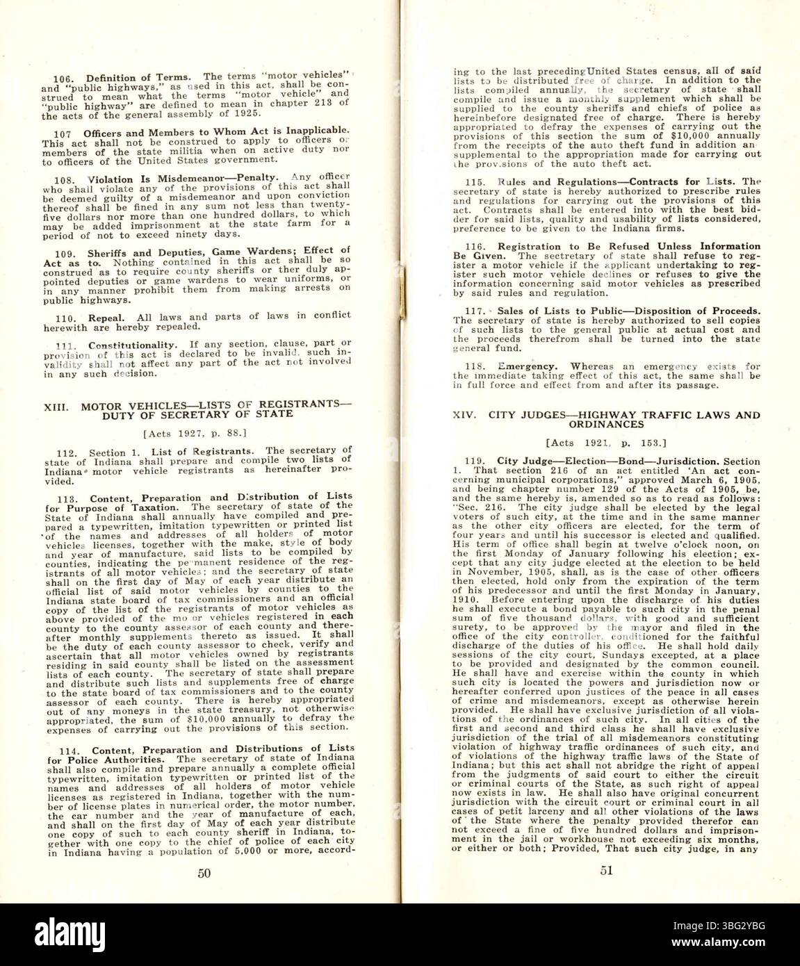 The 1929 edition of the motor vehicle and highway laws for Indiana ...