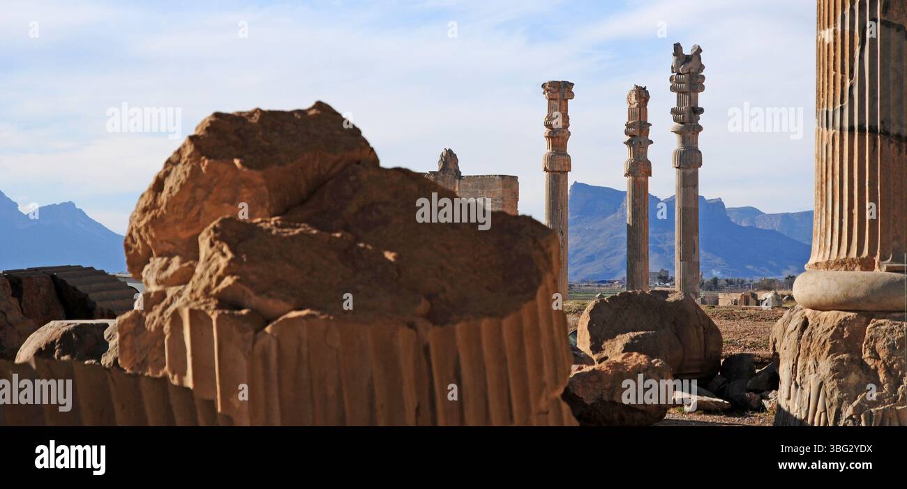 Persepolis, located in the Iranian city of Shiraz and the capital of ...