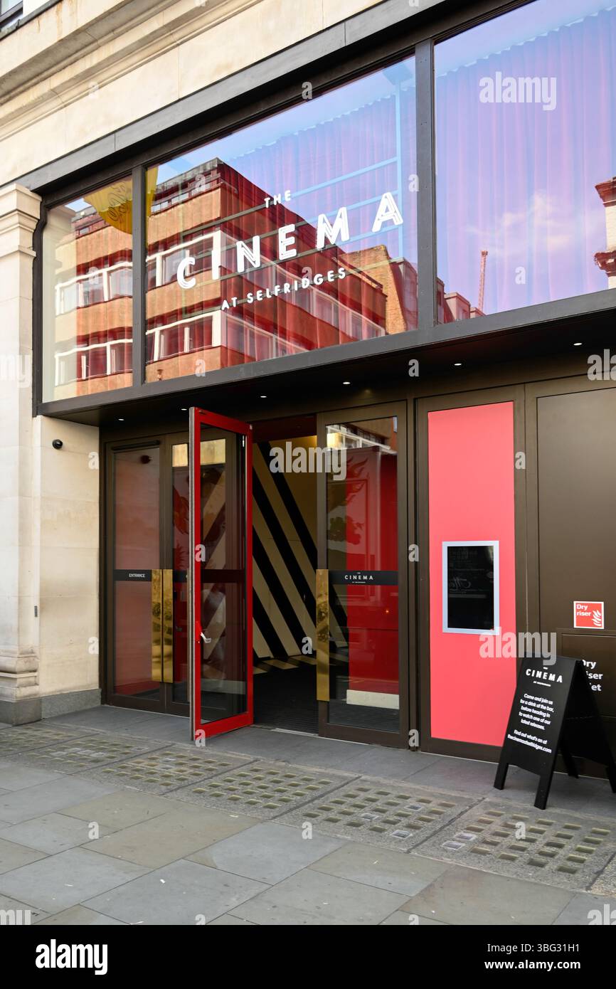 LONDON, UK - MAY 31, 2025: Entrance to Selfridges Cinema in Duke Street ...