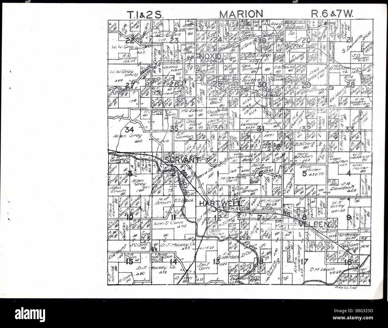 The 1927 Pike County plat book includes maps of township boundaries and ...