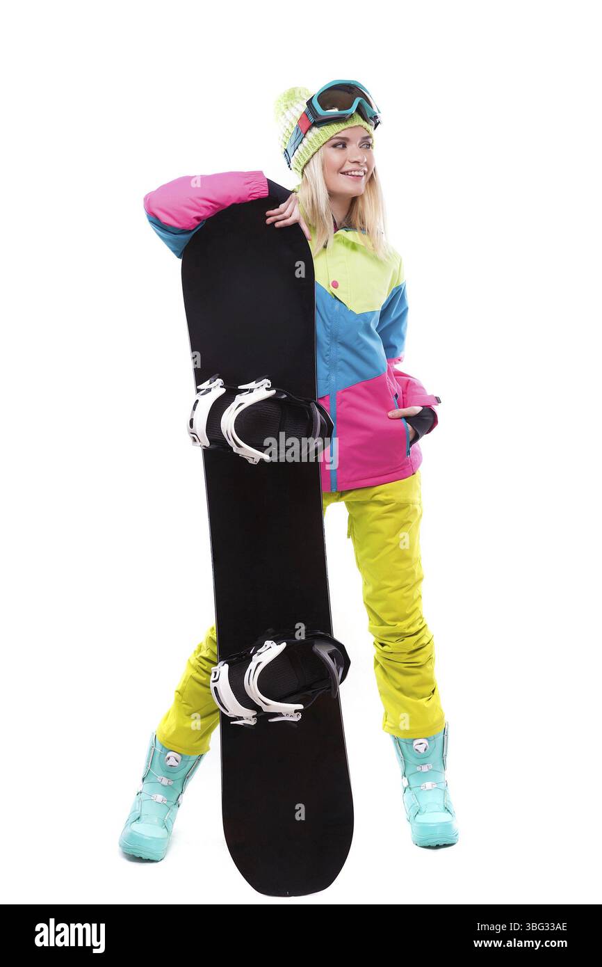 Blonde woman in white outfit Cut Out Stock Images & Pictures - Alamy