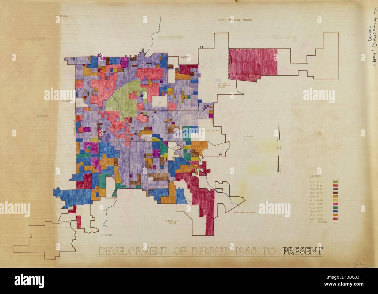 This map traces the growth of Denver’s boundaries from its founding in ...