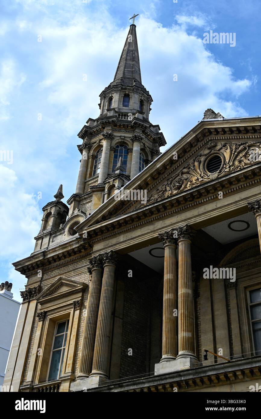 LONDON, UK - MAY 31, 2025: Exterior of Hinde Street Methodist church on ...